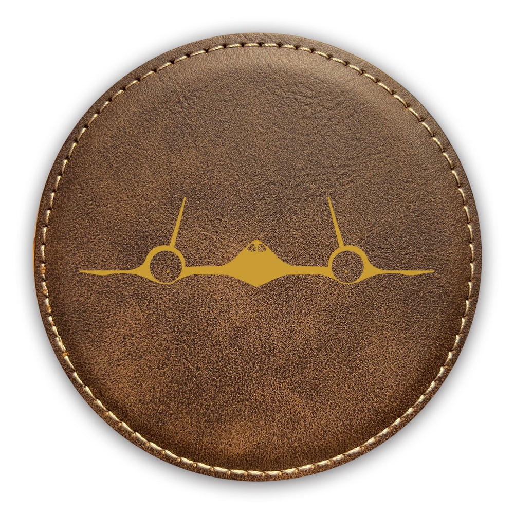 SR-71 Blackbird Coaster Laser Engraved Leatherette - Round Coasters ...