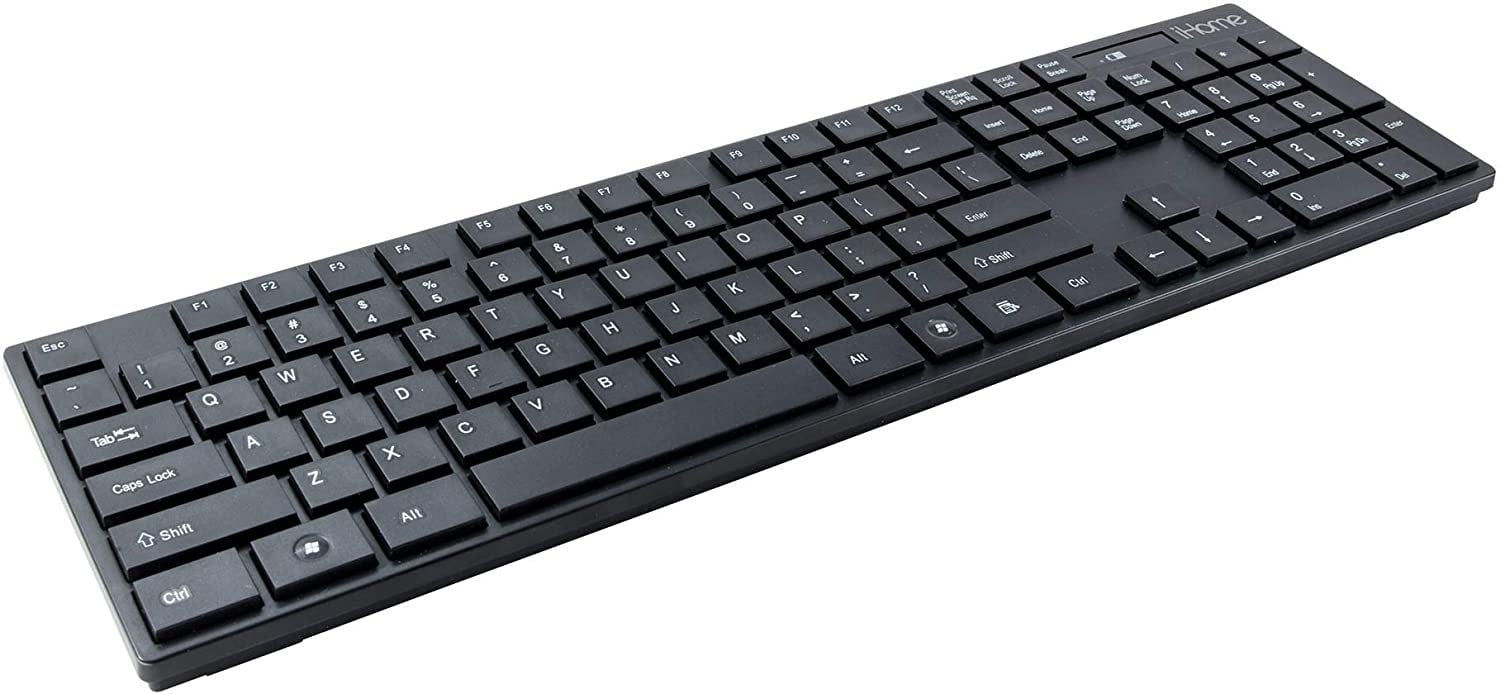 iHome by Lifeworks Technology IH-KM2000B Wireless Keyboard Mouse Bundle ...