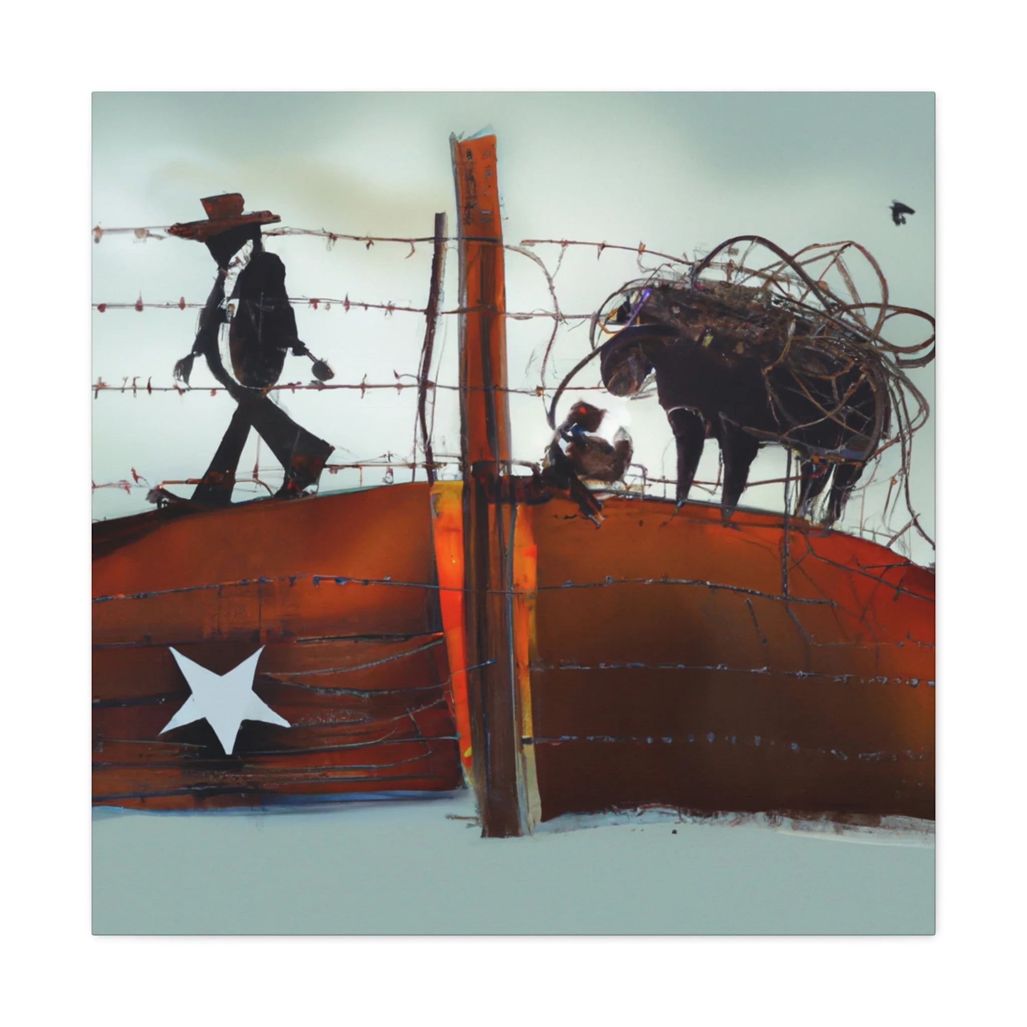 Life Behind Barbed Wire - Canvas - Walmart.com