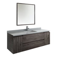 Zenith Home 2-Door Shaker Vanity with Top, Wood, Espresso, Cultured ...