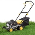 Porfeet 16" Gas Push Lawn Mower, 3 in 1 Lawn Mower, Self Propelled Lawn ...