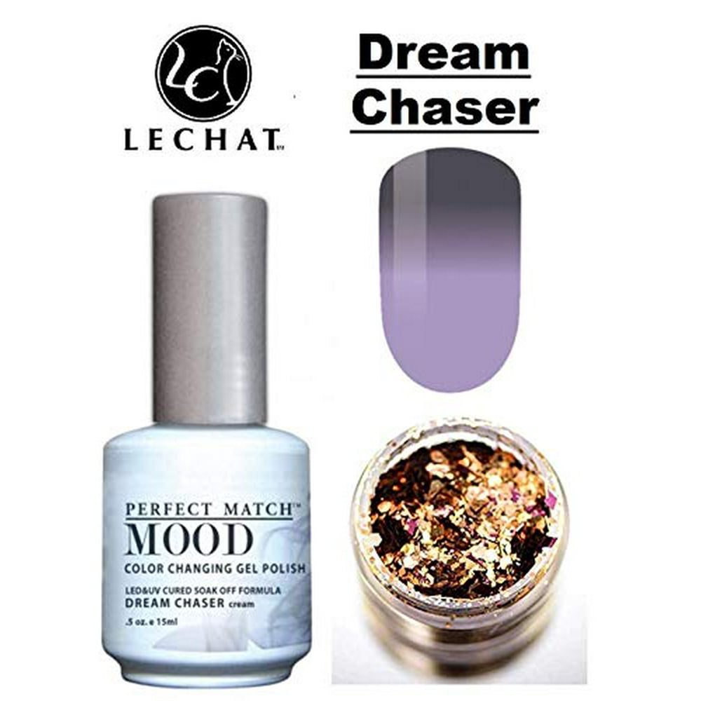 LeChat Perfect Match Mood Color Changing Gel Polish (with Nail Glitter ...
