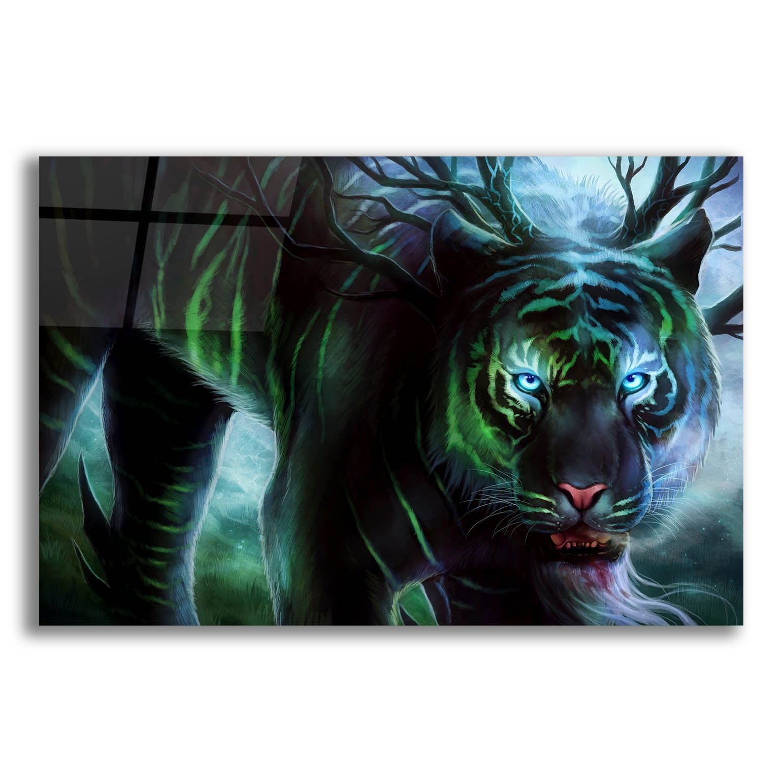 Epic Art 'Cold Stare' by JoJoesArt, Acrylic Glass Wall Art, 24"x16 ...