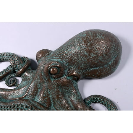 Awesome Octopus Large Wall Art Sculpture Figure Verde Bronze Finish 32 ...