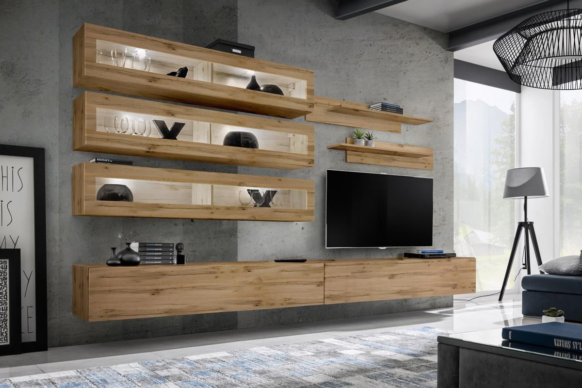 Fly J2 30TV Wall Mounted Floating Modern Entertainment Center - Walmart.com