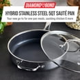 Blue Diamond 4qt Diamond Bond Ceramic Nonstick Hybrid Stainless Steel ...