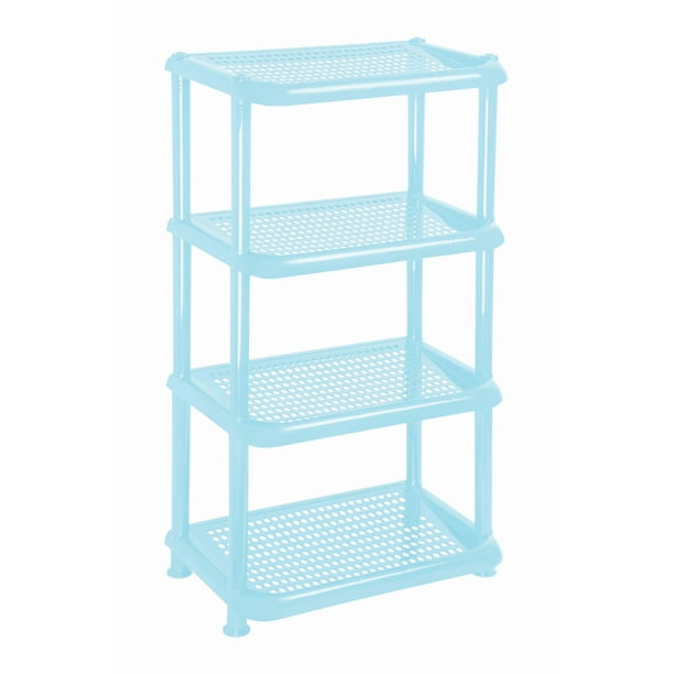 Mintra Home Light Duty Plastic Storage Racks (Rectangular Rack, Powder ...