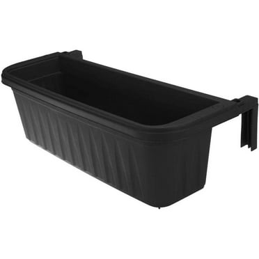 Half Barrel Adjustable Deck Railing Planter 20 inch - Walmart.com