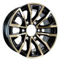 15-Inch Aluminum Trailer Wheel - Black Machined 5 Lug T0756545BM with ...