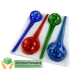 4pc Large Aqua Plant Glass Watering Globes - Watering Ball Bulbs ...