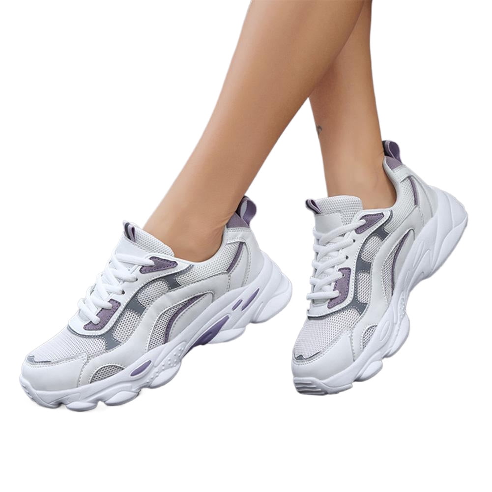 Zapatos Tenis Deporte para Gruesas Plataforma Con Cordones Mujer ...