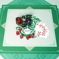 Mahjong Mat with 3 Dice, Noise Reduction Rubber Table Cover for Mahjong ...