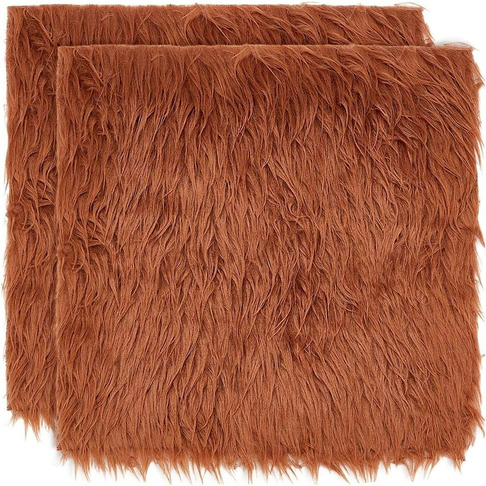 Click here for Nobrand 2pcs Brown Fur Fabric 9.8x9.8 Inch Soft Pl... prices