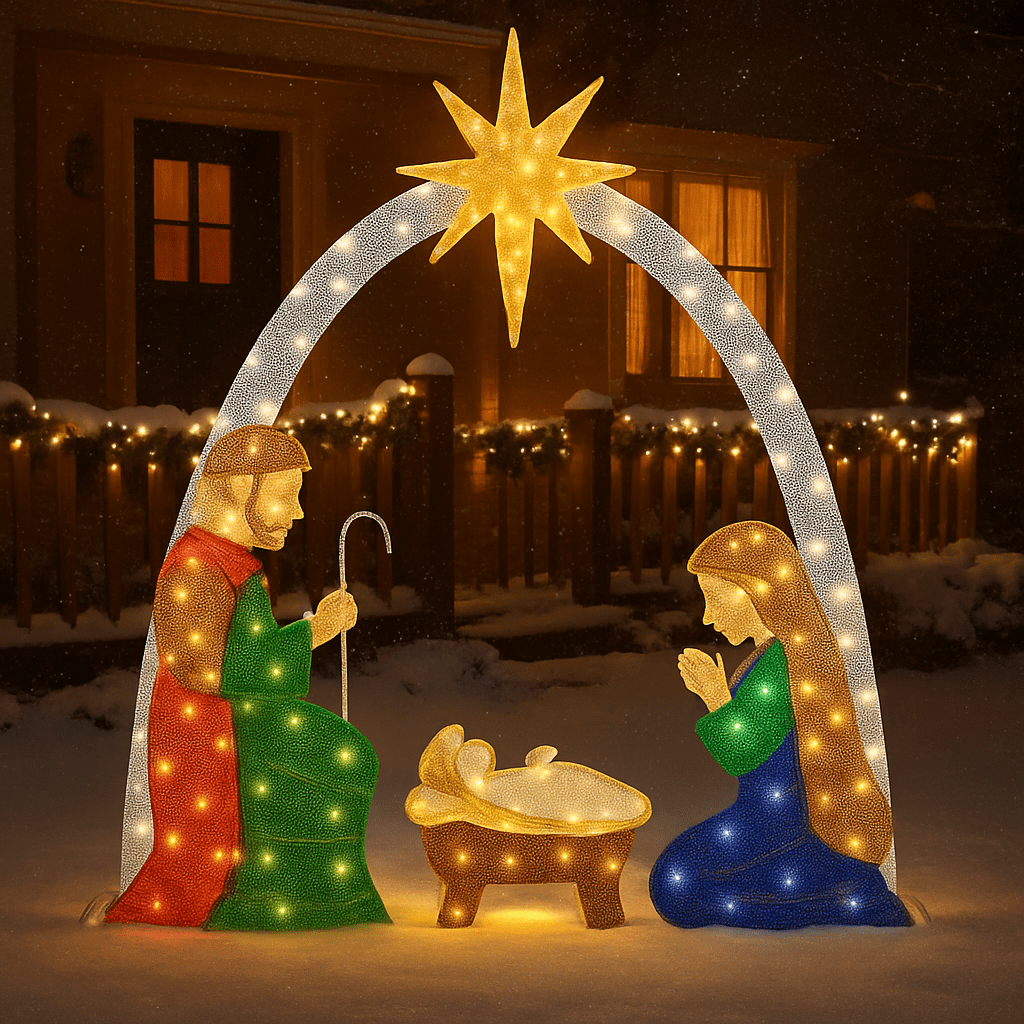 Click here for Jlfnya Outdoor Christmas Decorations Lighted Nativ... prices