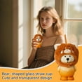 Bear Straw Cup, 2025 New Cute Bear Glass Cup With Straw 20oz, Cute Mugs ...
