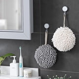 2 Pack Chenille Hand Towels, Absorbent Hanging Hand Towel Ball for ...