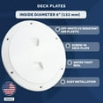 Five Oceans 6" Boat Hatch, Marine Access Hatch, Round Inspection Deck ...