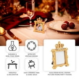 Efavormart 4 Pack Gold Resin Royal Crown Square Party Favors Picture ...