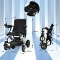 Naipo Lightweight Folding Electric Wheelchair, Portable Motorized ...