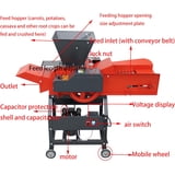 Straw Breaker Hay Cutter Feed Pulverizer Grass Chaff Crusher with Belt ...