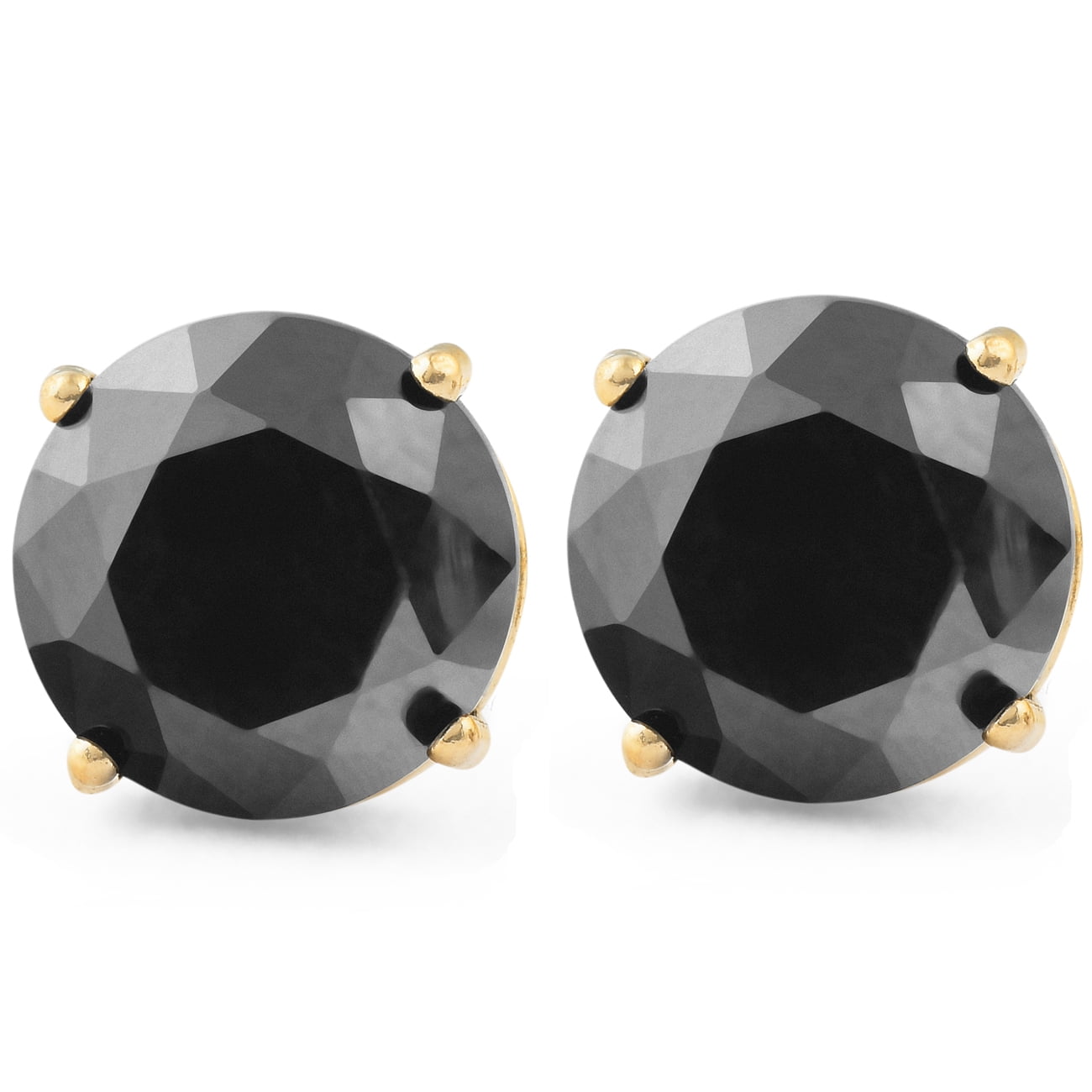 Click here for Pompeii3 2 Ct Tw Black Round-Cut Diamond Studs 14k... prices
