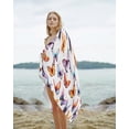 Beach Towel Colorful Butterfly Seamless Lightweight Soft Quick Dry Bath ...