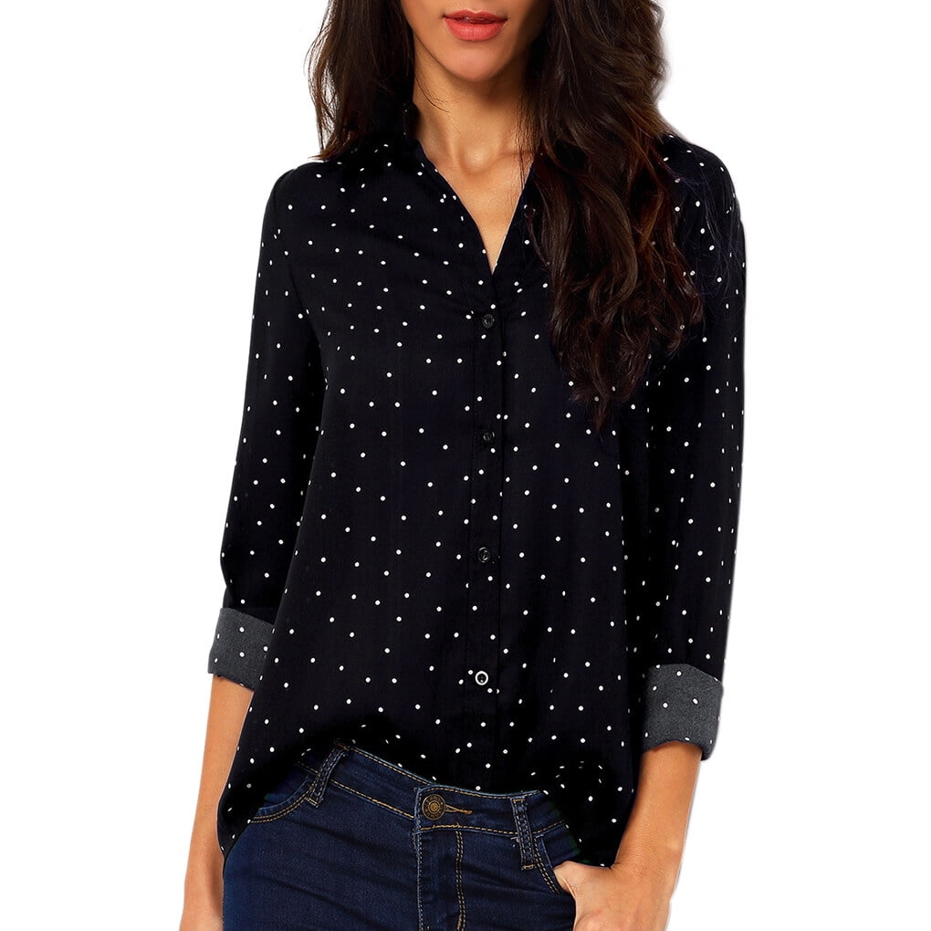 Click here for Shengyu Women Polka Dot Shirt Casual Top Long Slee... prices