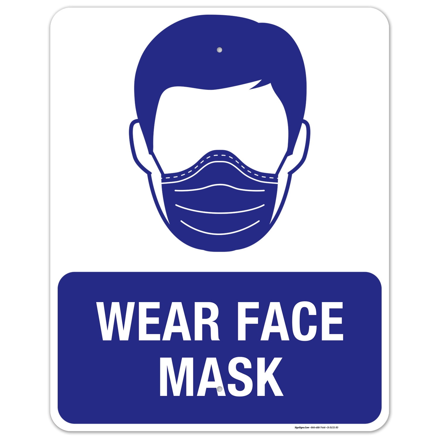 Please Wear Face Mask Sign, 24x30 Aluminum - Walmart.com