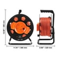 KFFKFF Power Cord Reel, 100FT, Equipped with 4 Plug Points and ...