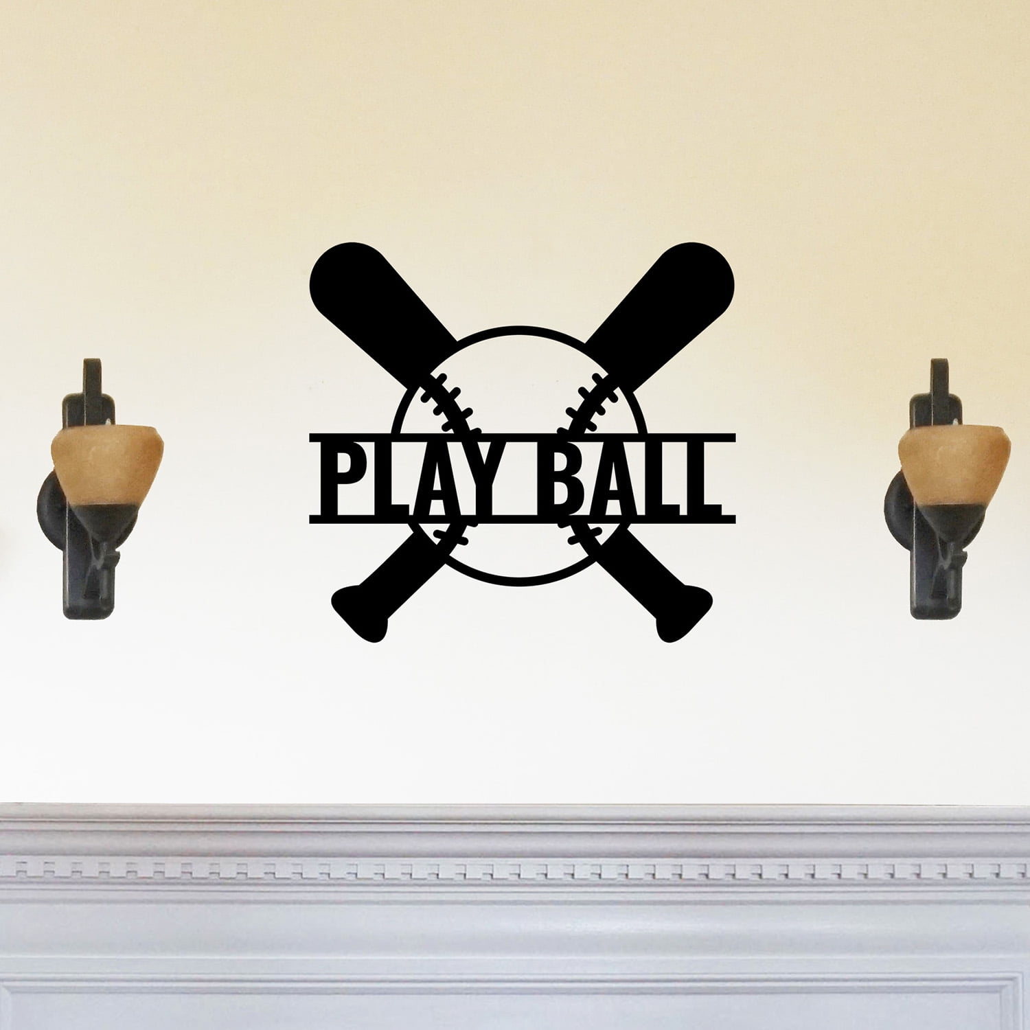 Play Ball Baseball - Beautiful Solid Steel Home Decor Decorative Accent ...