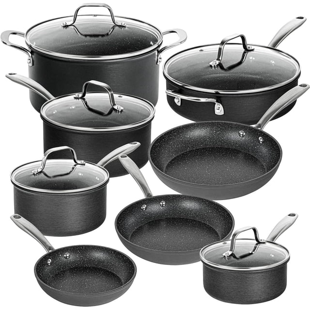 Granitestone 13 Pc Pots and Pans Set Non Stick Cookware Set, Kitchen ...