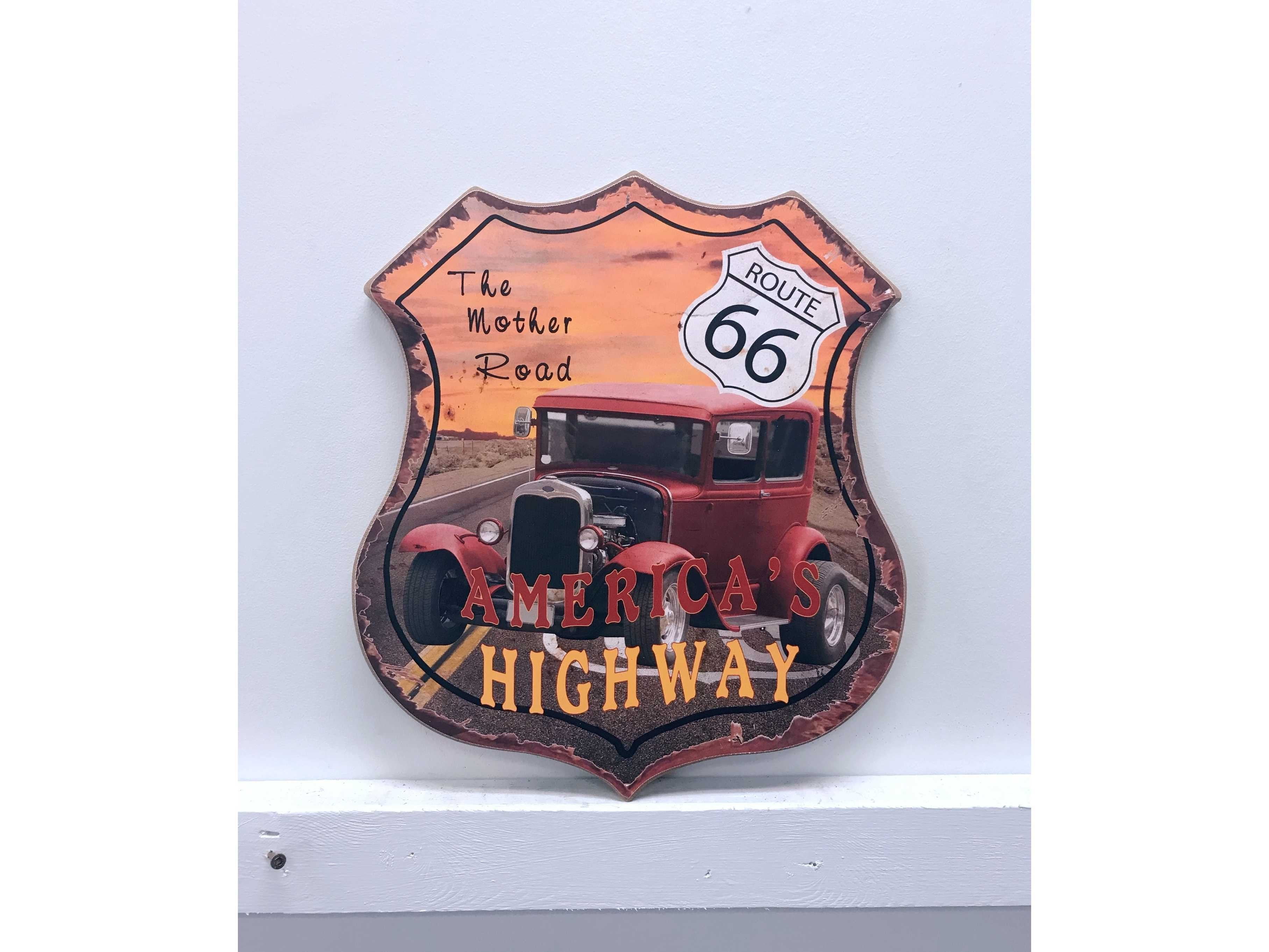 "Route 66 " Wooden Sign - Walmart.com