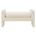 Free Shipping! Weston Home Modica Modern Ivory Boucle Bench, Large ...