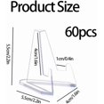 60 Pack Clear Card Display Stands, Sturdy Mini Easel Holders for ...