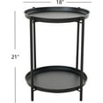 Grand Patio 2-Tier Outside Metal Side Table, Weather-Resistant for Yard ...