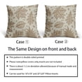 Brown Fall Pillow Covers 20x20 Set of 2 Cream Maple Leaf Print Autumn ...