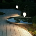 Set of 2 Hanging Cone Shaped Solar Lights with Shepherd's hook ...