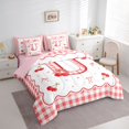 Catabedysis Cherry ABC Print U 7-Piece King Bedding,Personalized ...