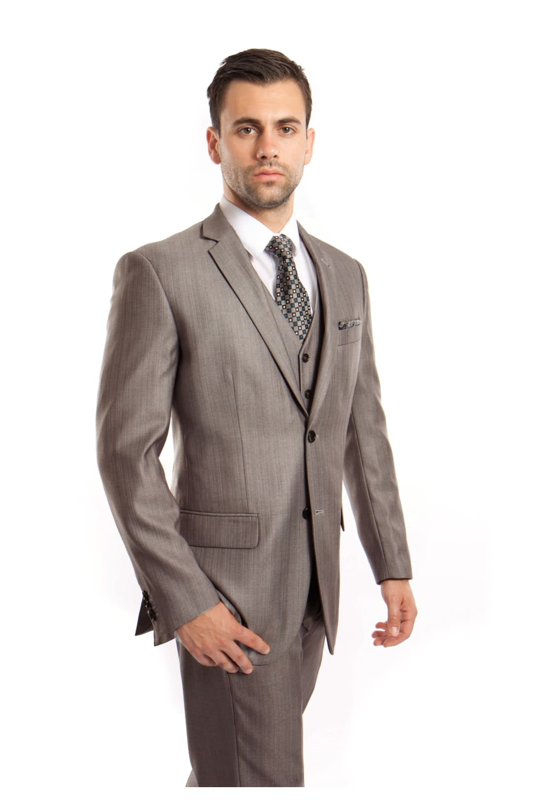 Formal Dress Shops Inc 3 Piece Suit Grey 38R - Walmart.com