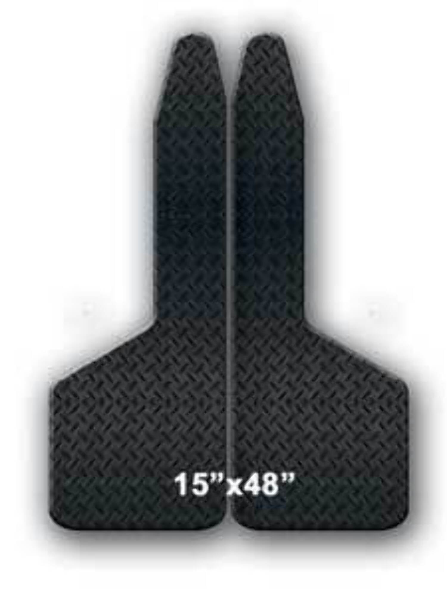 Fender Flair Long-John Style Mud Flaps Diamond Plate On one Side Smooth ...