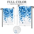Abstract Garden Flag 28x40 Inch Blue Gradient Watercolors Ink Points ...