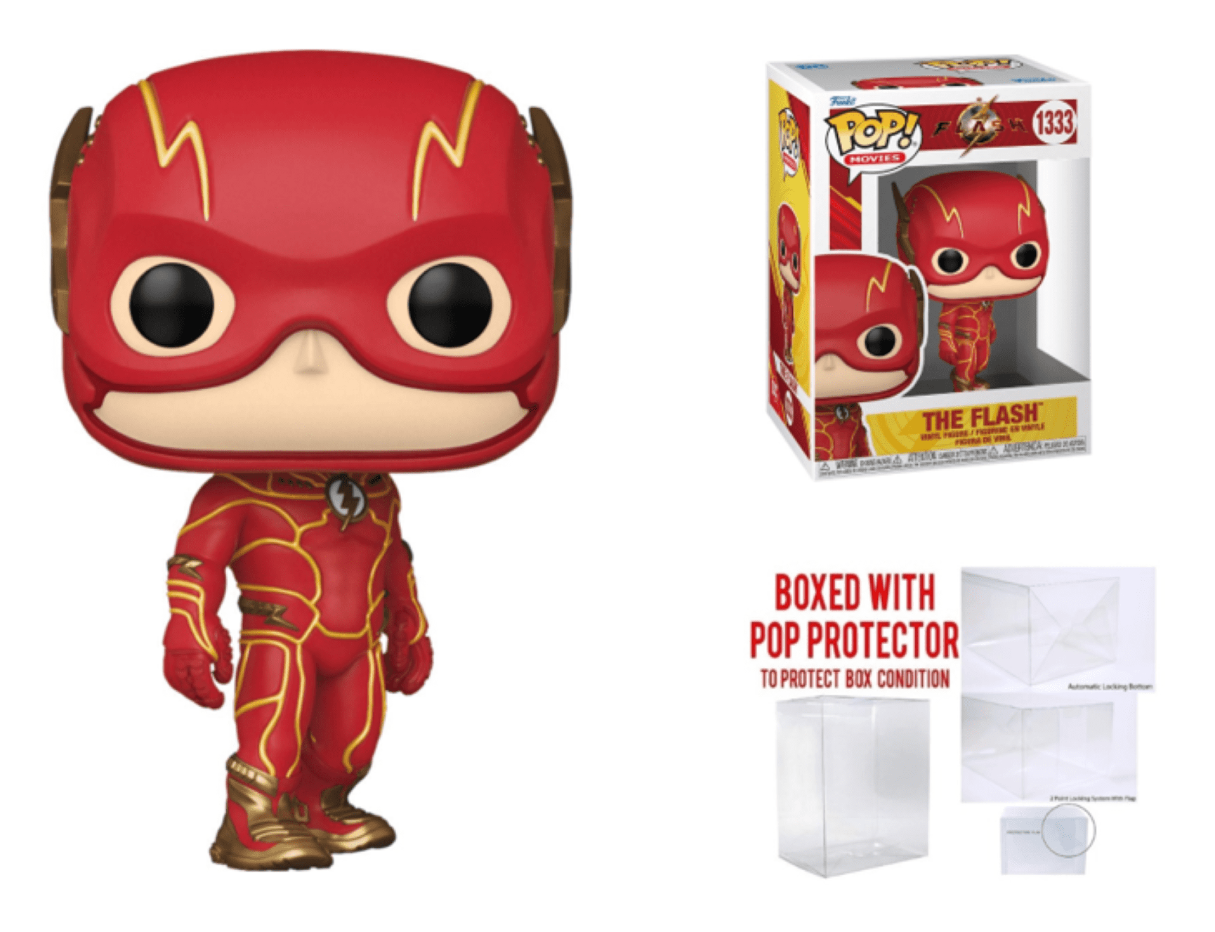 Funko Pop! Movies: The Flash Vinyl Figure #1333 - Boxed with Pop ...