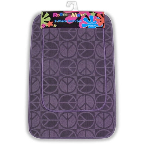 Peace Sign 2pc Bath Rug Set 15"x24"; 20"x30" - Walmart.com