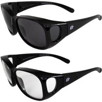 Birdz Eyewear 2 Pairs Peacock Large Safety Glasses Over Eyeglasses OTG ...