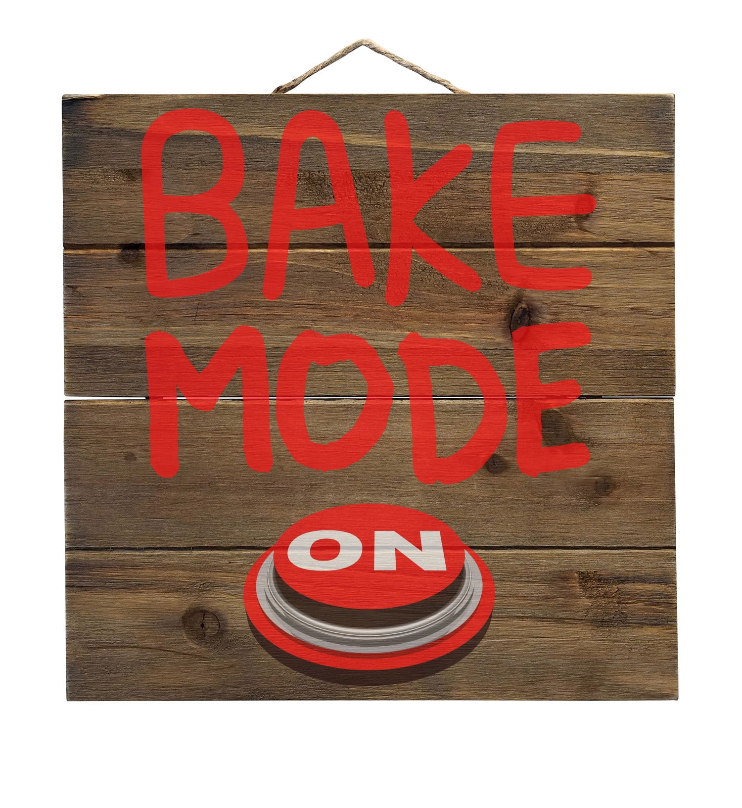 Bake Mode On - Decorative REAL WOOD Wall Art - Faux Pallet Look ...