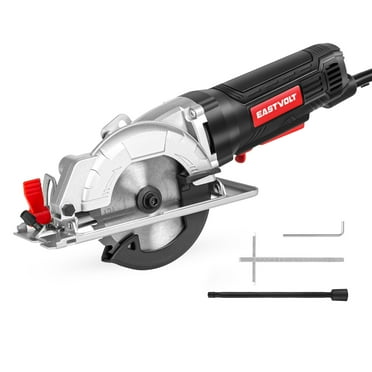 Eastvolt Mini Circular Saw with 5000RPM, Laser Guide, Scale Ruler, 3 ...