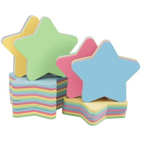 10 sticky notes stars-adhesive sticky notes paper cute color multi ...