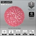7.5" Pink LED Starlight Sphere Outdoor Hanging Ball Lights Christmas ...