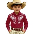 CAIVO Boys Blouse Western Cowboy Long Sleeve Button Down Shirt Classic ...