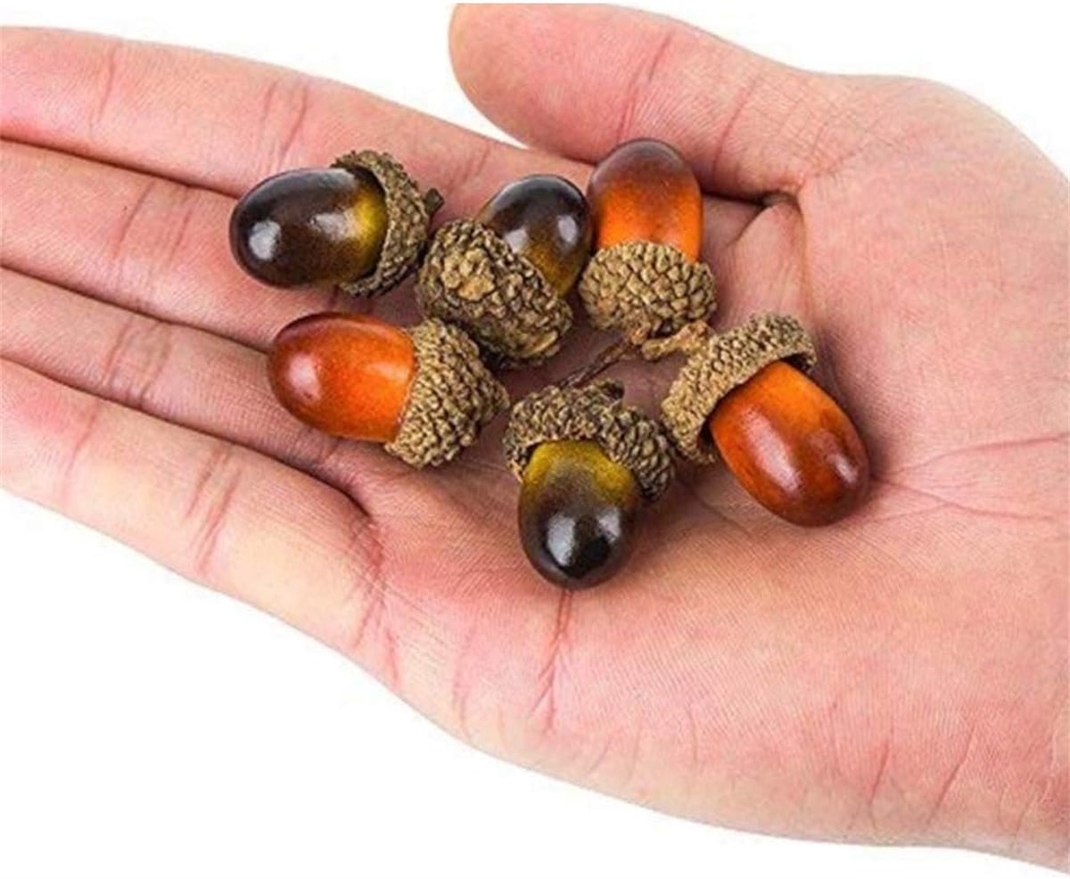 Small Christmas Trees Artificial Acorns Fake Fruit Props Oak Nut Plants ...